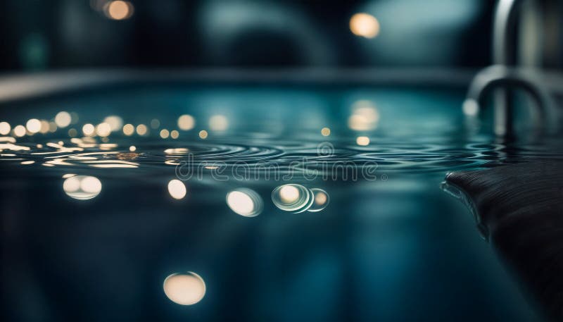 Pool Water. Swimming Pool Close Up. AI Generated Stock Illustration ...