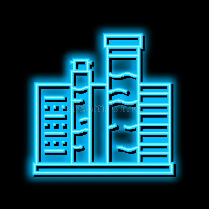 Pool Water Testing and Balancing Neon Glow Icon Illustration Stock ...