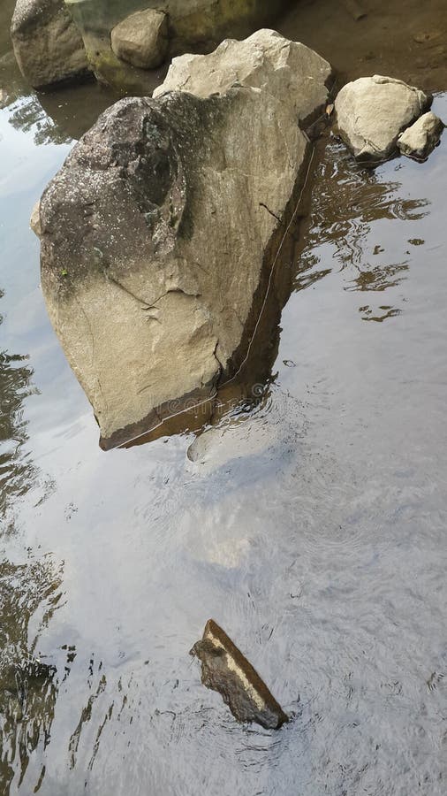 Pool Water with Unique Natural Large Stones in it Stock Photo - Image ...