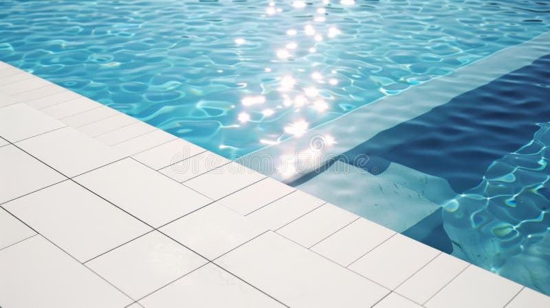 A Pool with a White Tile Floor Stock Photo - Image of clear, clean ...