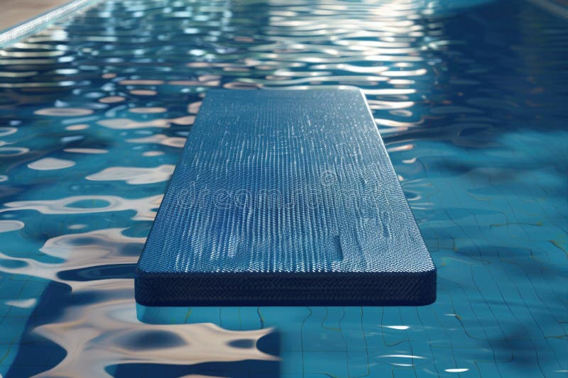 A Pool with a Wooden Bench in the Middle, Perfect for Relaxation and ...