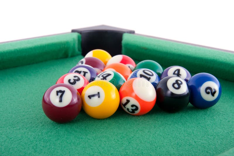 Poolballs Su Una Tabella Di Biliardo Fotografia Stock - Immagine di ...