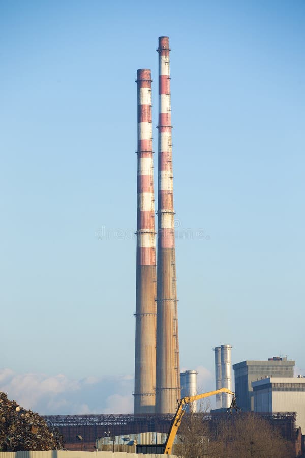 Poolbeg Generating Station in Dublin Stock Image - Image of generator ...