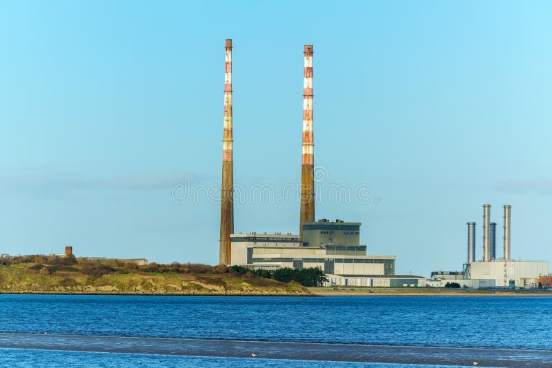 Poolbeg Generating Station in Dublin Stock Photo - Image of sandymount ...