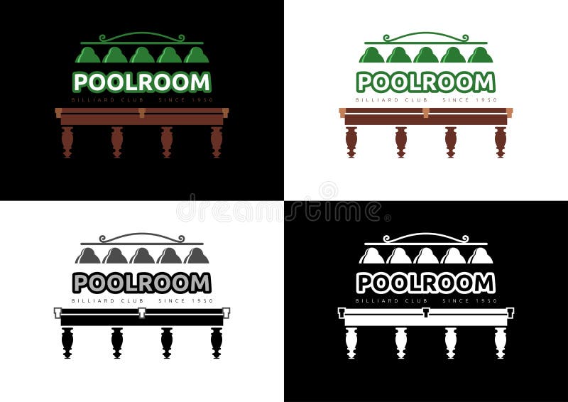 Poolroom - Billiard Club Logo Design Stock Vector - Illustration of ...