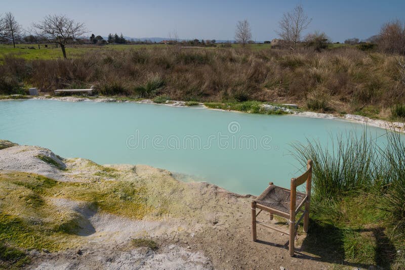 Pools with Warm Thermal Water in Carletti, Italy Stock Image - Image of ...