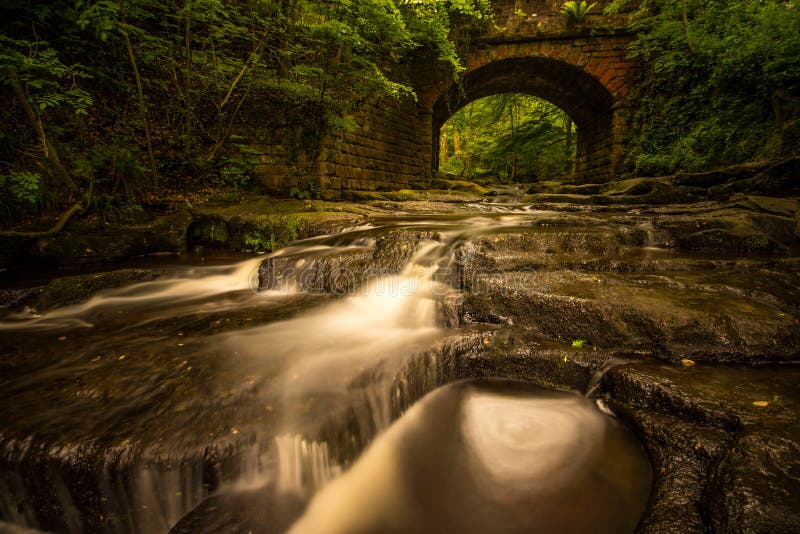 Small Stone Bridge Over a Shallow Stream Stock Photo - Image of outdoor ...