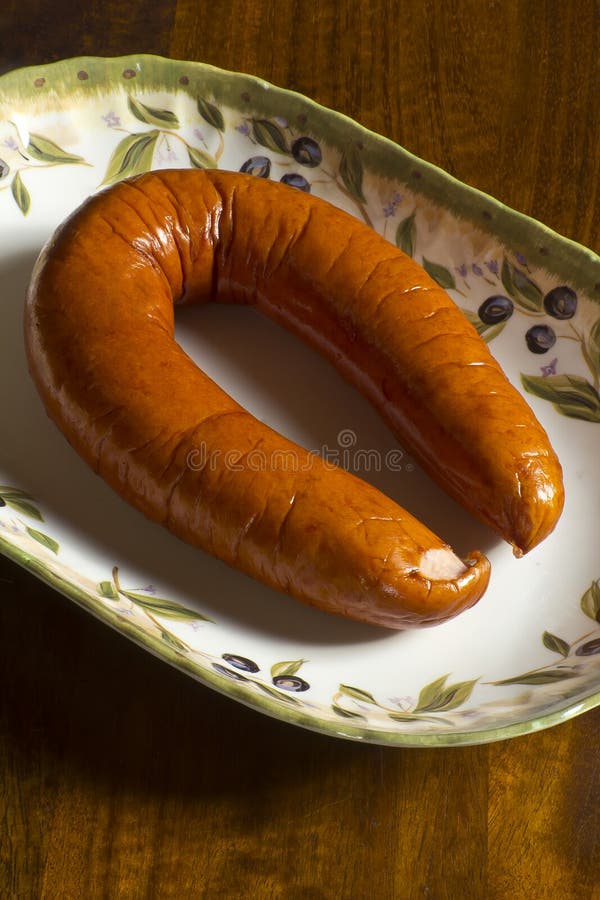 Poolse Kielbasa Aardappelen Eionen En Peppers Stock Afbeelding - Image ...