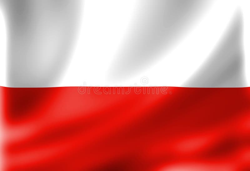 Poolse vlag stock illustratie. Illustration of stromend - 7101073