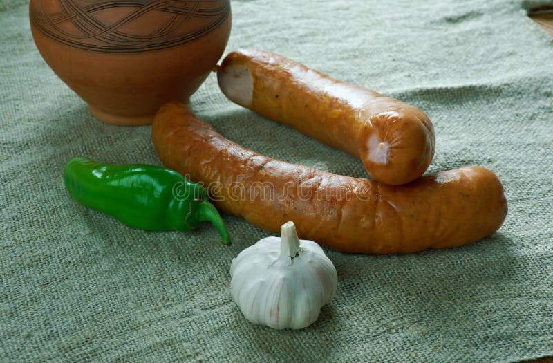 Poolse worst stock afbeelding. Image of houten, stukken - 21525497