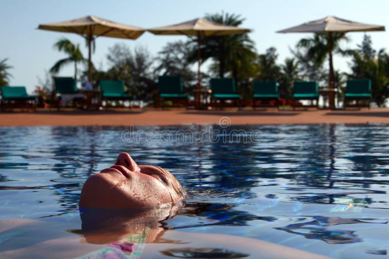 Poolside stock image. Image of leisure, person, ocean - 5417711