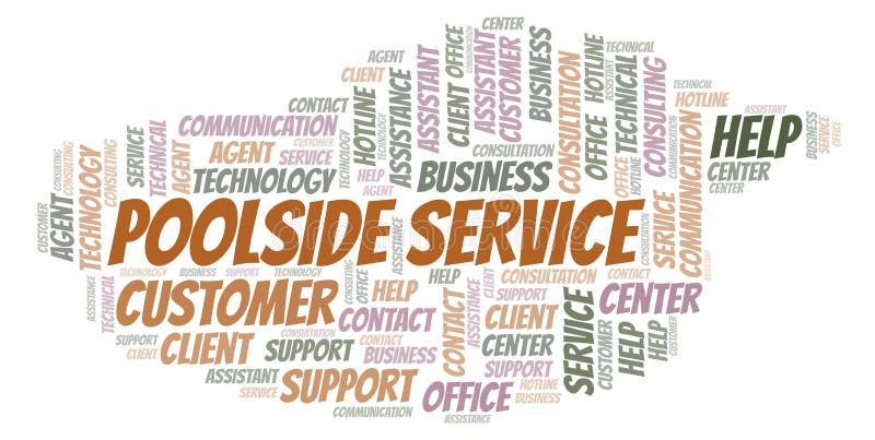 Poolside Service Word Cloud. Stock Illustration - Illustration of word ...
