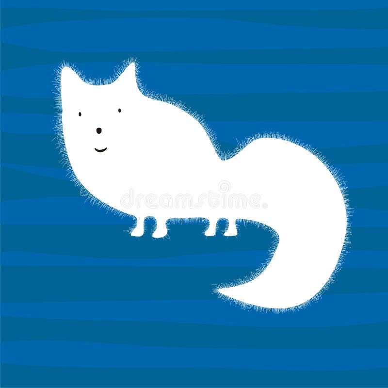 Poolvos vector illustratie. Illustratie bestaande uit grappig - 19802323