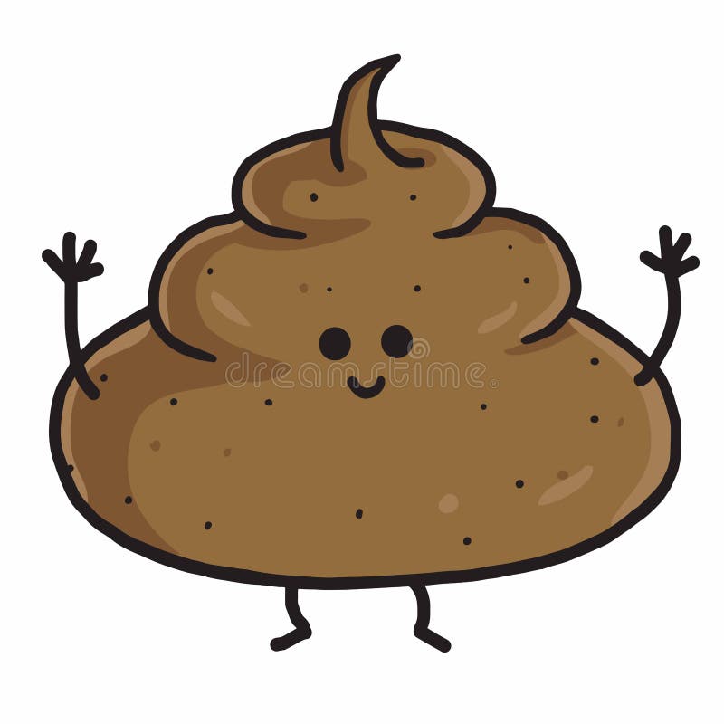 Poop Cute Cartoon Vector stock vector. Illustration of emoji - 83810962