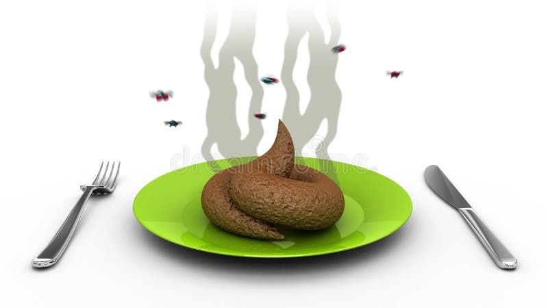 Plate with shit stock photo. Image of hygiene, dung, poop - 43840488