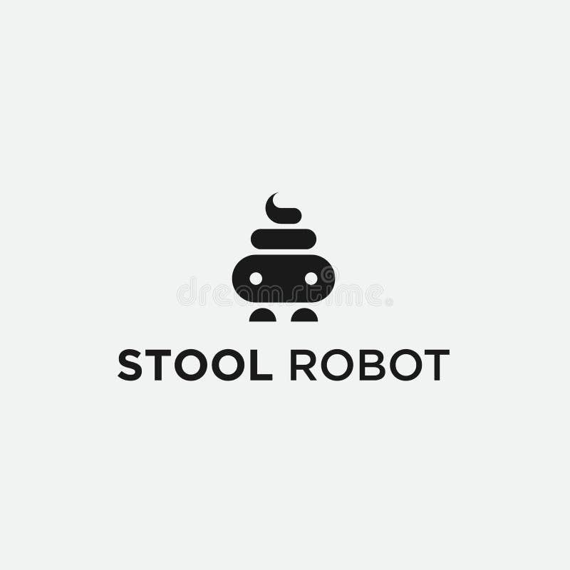 Poop Robot Logo or Poop Icon Stock Vector - Illustration of chocolate ...