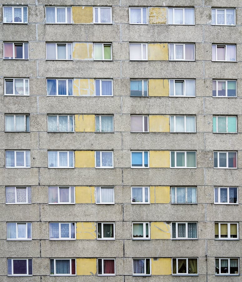 Poor block of flats stock image. Image of grunge, facade - 120247497