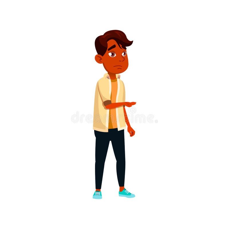 Poor Boy Ask for Money Cartoon Vector Stock Vector - Illustration of ...
