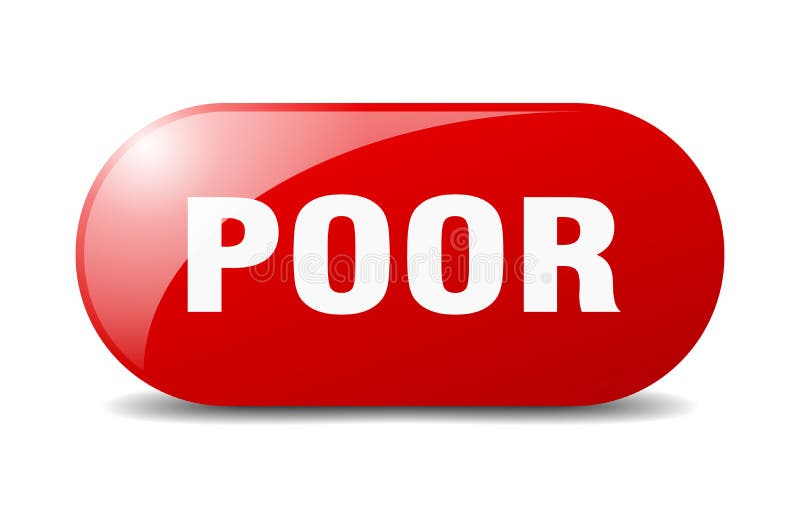 Poor Button. Poor Square 3d Push Button Stock Vector - Illustration of ...