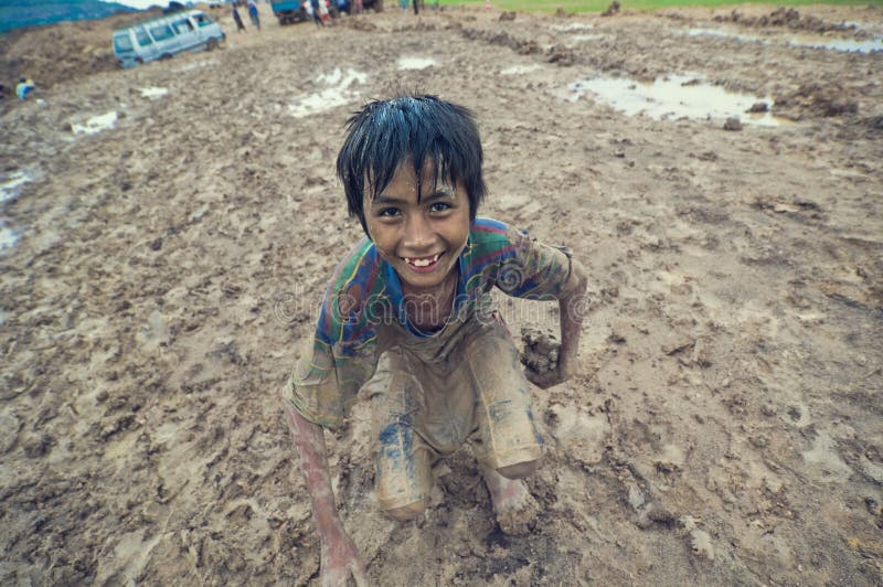 Poor Cambodian Kid Playing Editorial Image - Image: 8434205