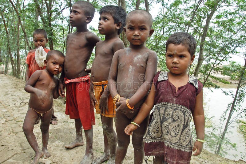 Poor Children in India editorial stock image. Image of asia - 20516114