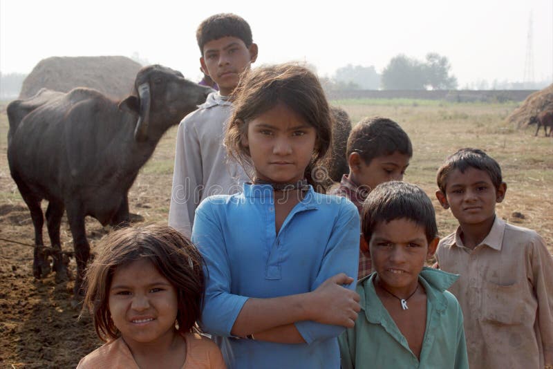Poor Children in Rural India Editorial Stock Image - Image of ...