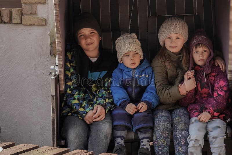 Poor Children Sit in the Slums of Chile. Poverty is a Major Issue in ...