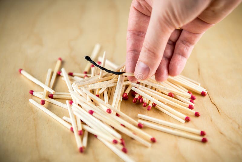 Poor choice matches stock image. Image of table, burn - 73870825