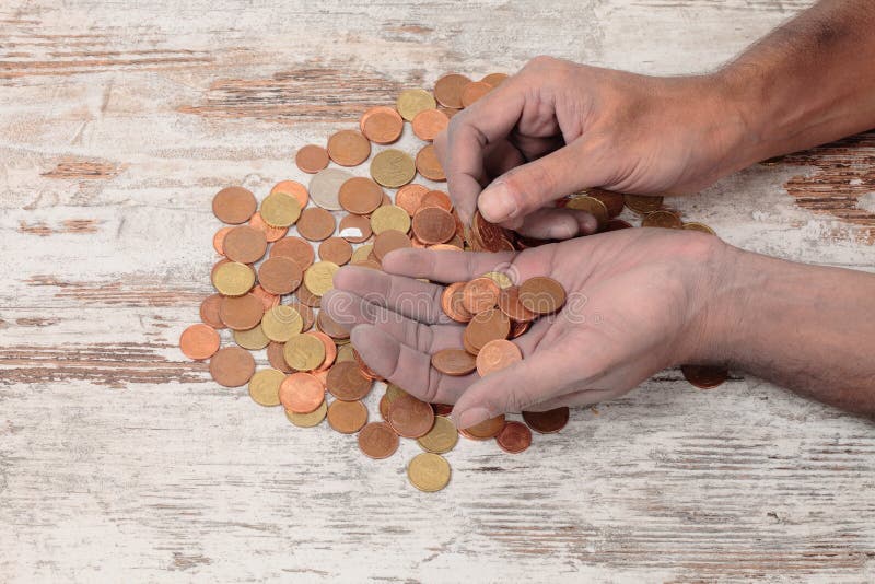 Poor and coins stock image. Image of ruin, business, homeless - 43540991