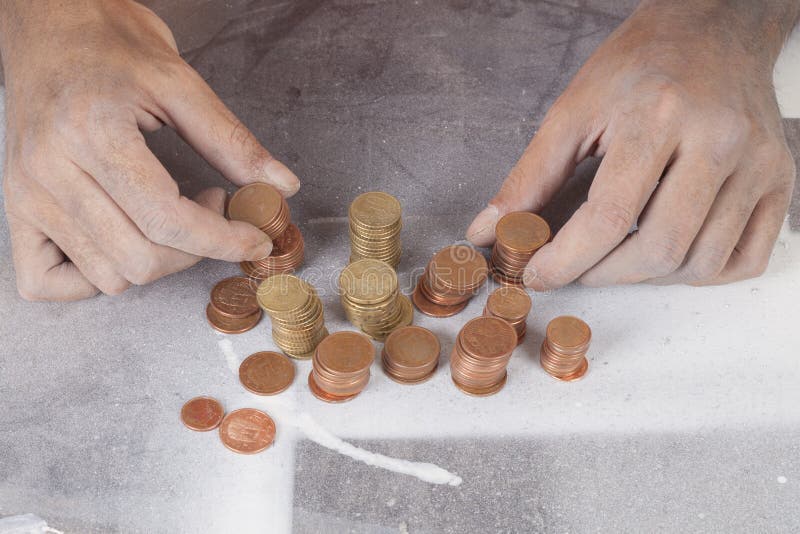 Poor and coins stock photo. Image of male, unrecognizable - 60768042