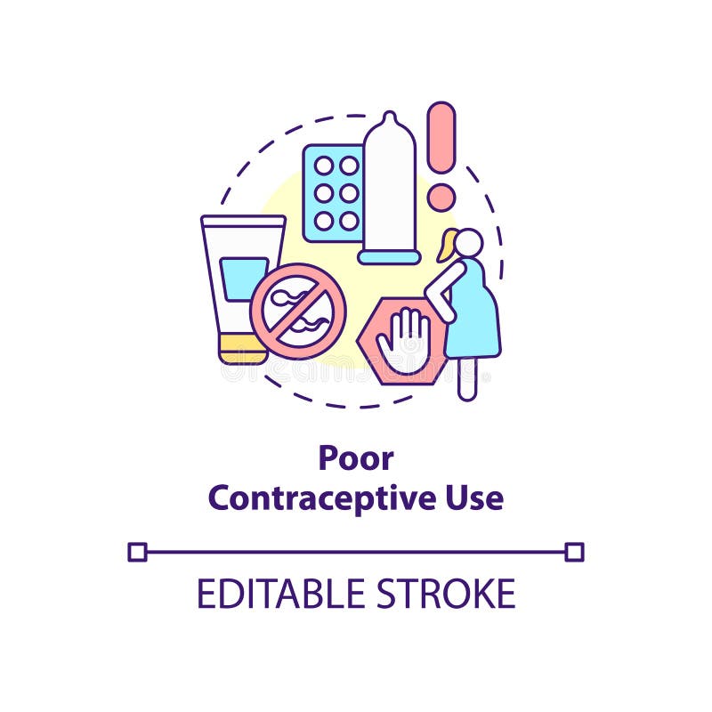 Poor Contraceptive Use Concept Icon Stock Vector - Illustration of logo ... Poor Contraceptive Use Concept Icon Stock Vector - Illustration of logo ...