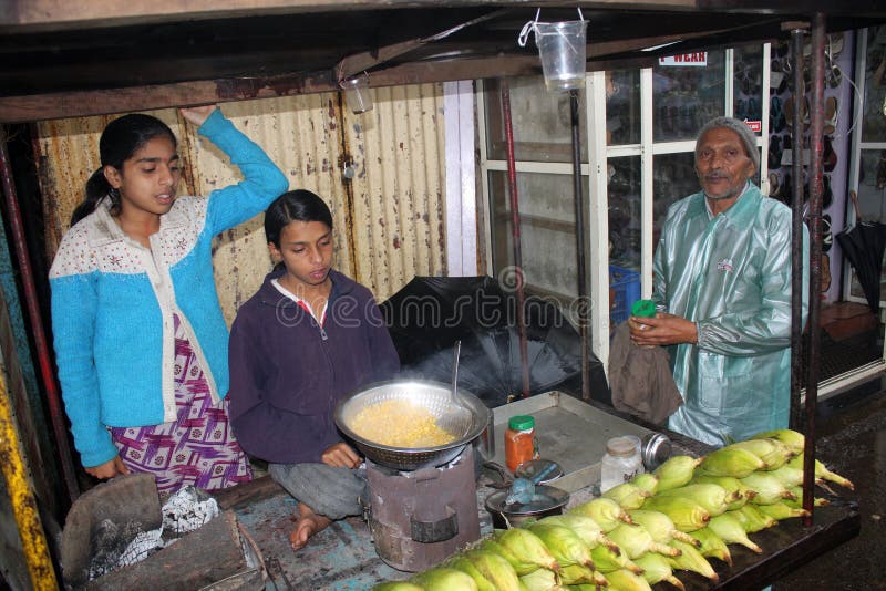 Poor Corn Sellers editorial photo. Image of india, poverty - 26809621