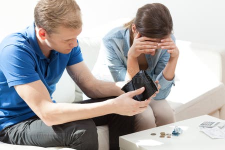 Poor Couple with Financial Problems Stock Photo - Image of married ...