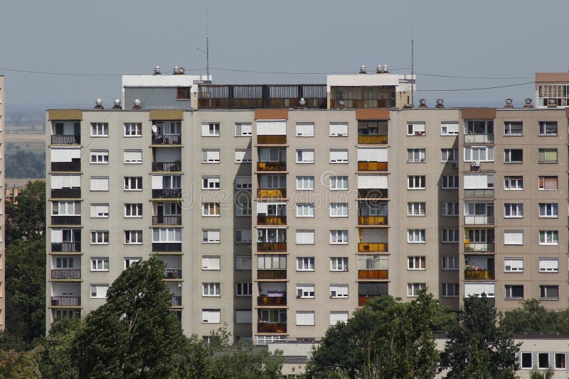 The Crowded Agglomeration Flats Stock Image - Image of rooftops ...