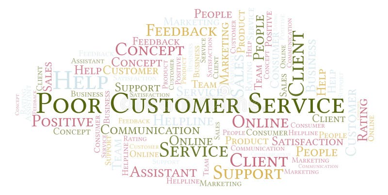 Poor Customer Service Word Cloud. Stock Illustration - Illustration of ...