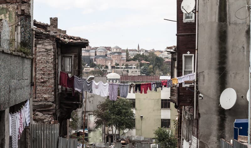 Poor District Fatih in Istanbul, Turkey Stock Image - Image of break ...