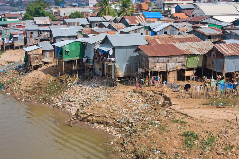 Poor District In Phnom Penh, Cambodia Royalty Free Stock Images - Image ...