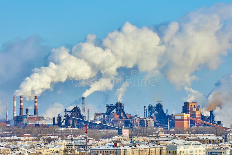 Poor Environment in the City. Environmental Disaster. Harmful Emissions ...