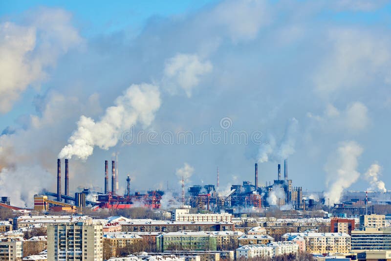 Poor Environment in the City. Environmental Disaster. Harmful Emissions ...