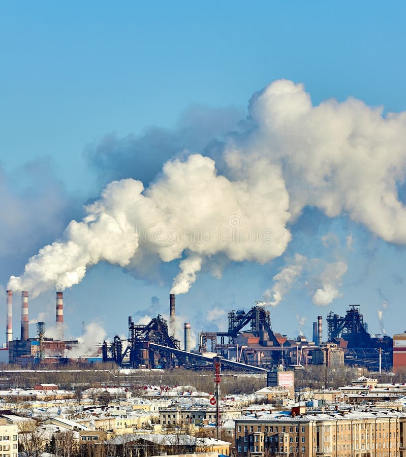 Poor Environment in the City. Environmental Disaster. Harmful Emissions ...