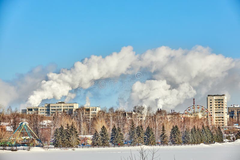 Poor Environment in the City. Environmental Disaster. Harmful Emissions ...