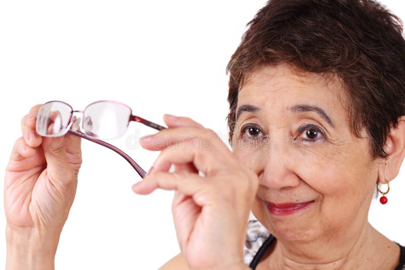 Poor eyesight stock image. Image of female, eyes, senior - 24723445