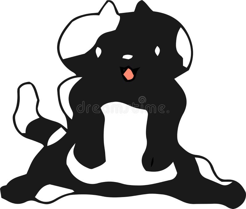 Poor Hand-painted Cute Cat Illustration Stock Vector - Illustration of ...