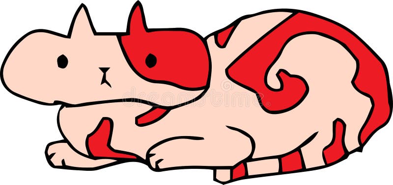 Poor Hand-painted Cute Cat Illustration Stock Vector - Illustration of ...