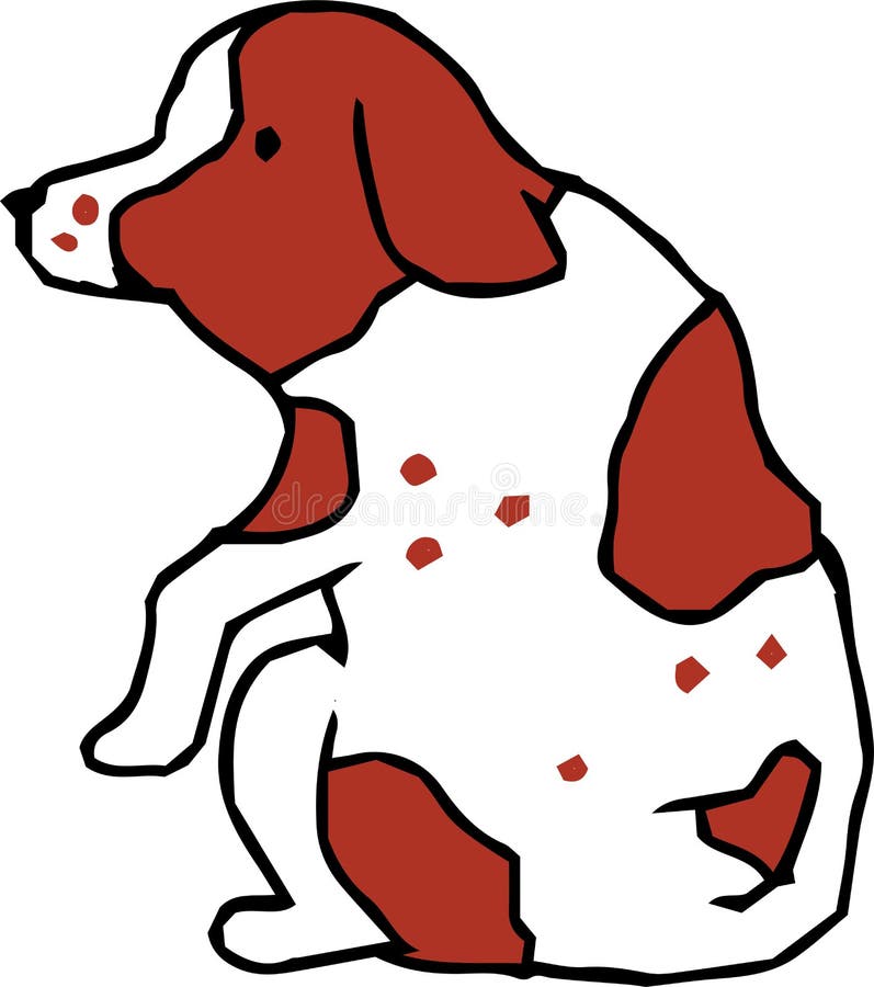 Poor Hand-painted Cute Dog Illustration Stock Vector - Illustration of ...