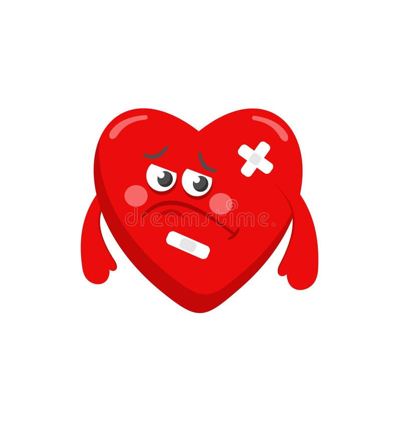 Poor heart. stock vector. Illustration of shape, collection - 67262751