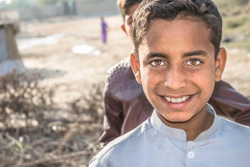 A Poor Homeless Happy Smiling Orphan Child Stock Image - Image of child ...