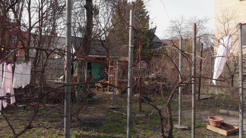 Poor Home Backyard stock footage. Video of aerial, courtyard - 177299320