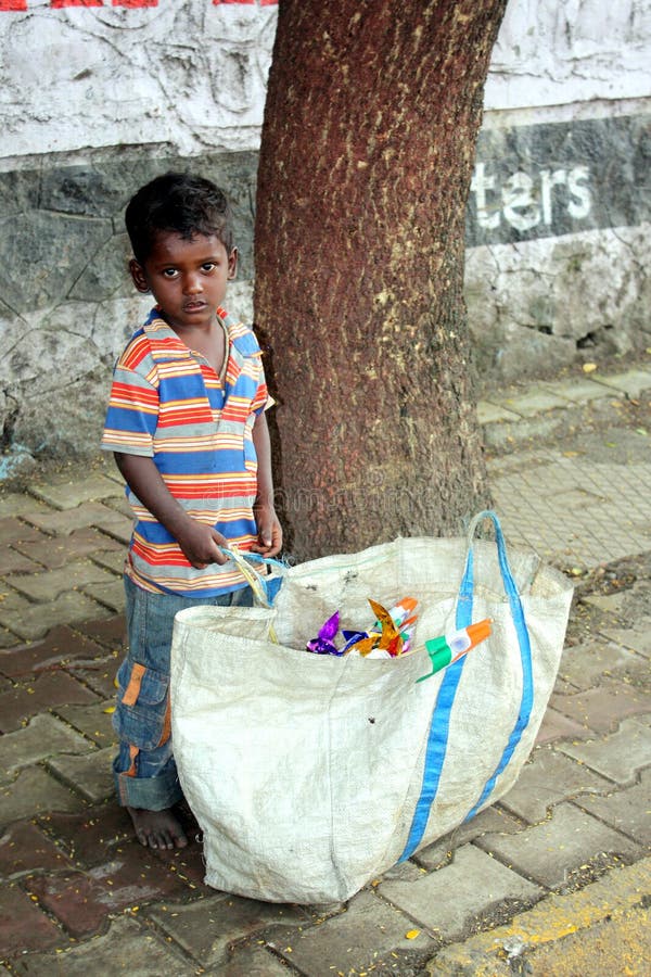 Poor Indian Boy editorial image. Image of flag, side - 15600755