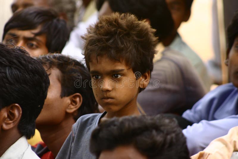 Poor Indian Young Boy Closeup Editorial Photo - Image of asian, house ...